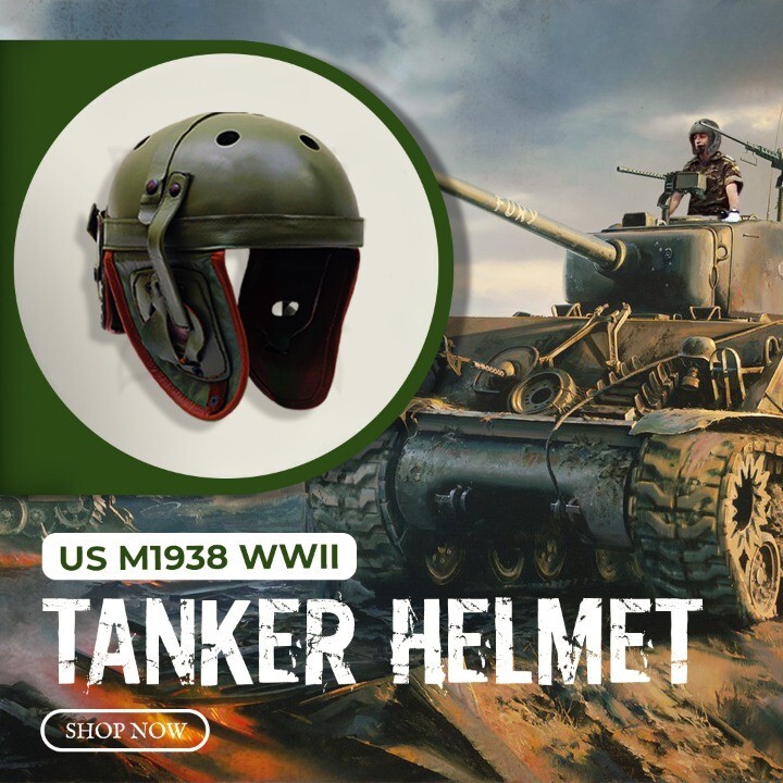 US M1938 Tanker Helmet WWII US Tanker Jeep Helmet Replica Antique ...