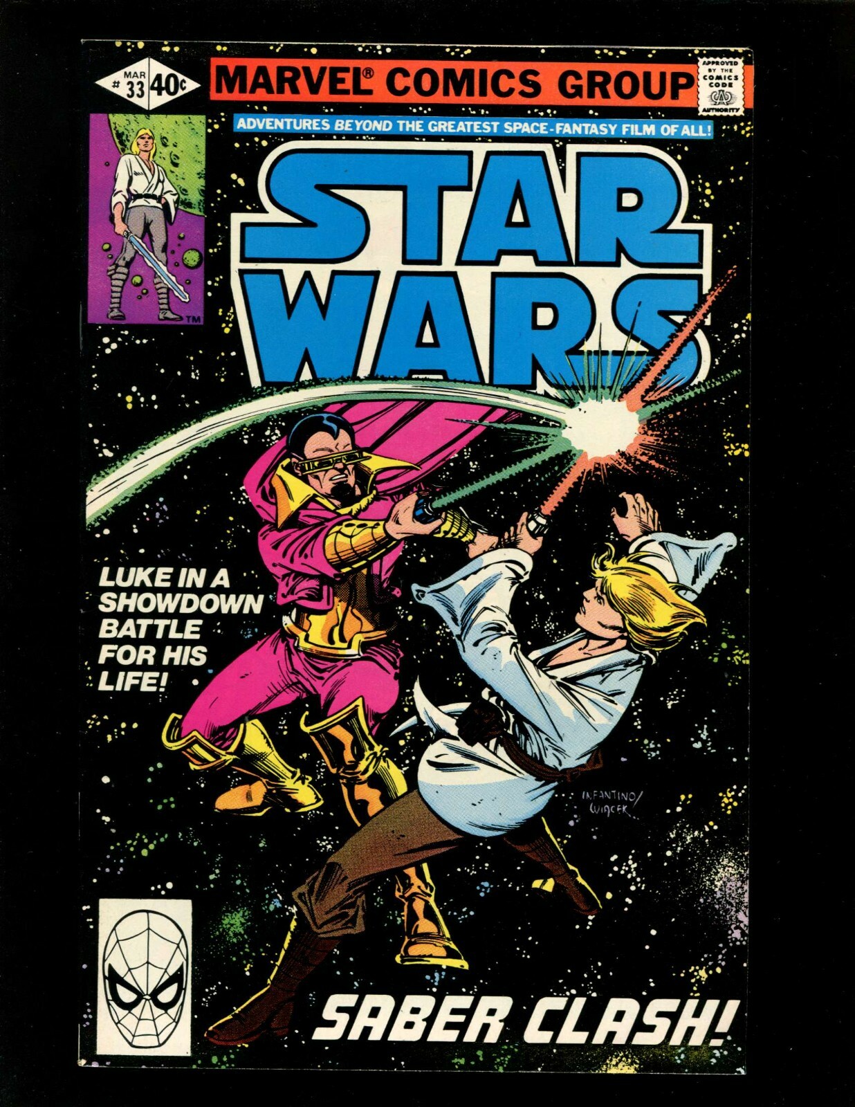Star Wars #33 VFNM Luke v Baron Tagge Leia Han Chewbacca C-3PO R2-D2 ...