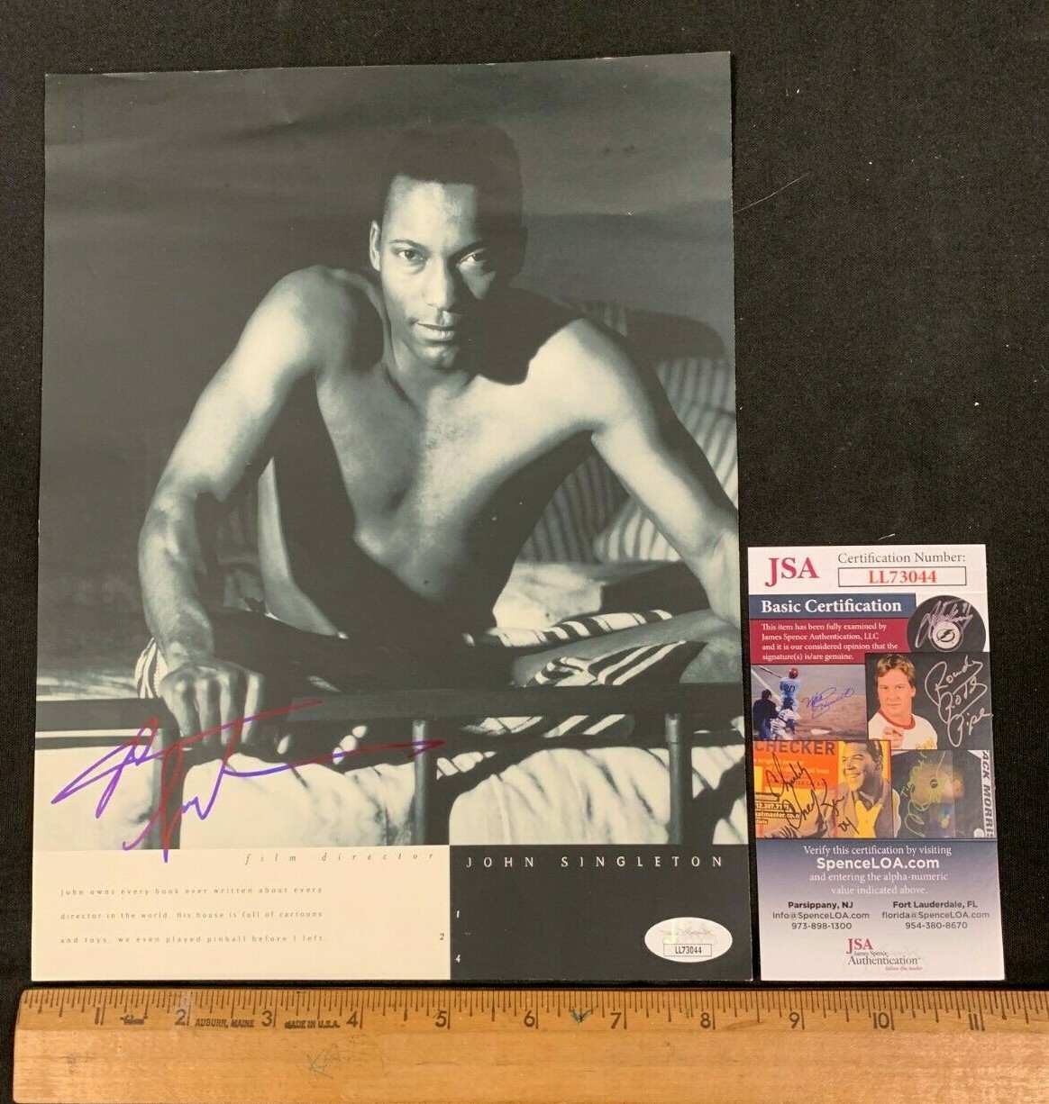 JOHN SINGLETON DIRECTOR HAND SIGNED AUTOGRAPHED BLACK AND WHITE PHOTO ...