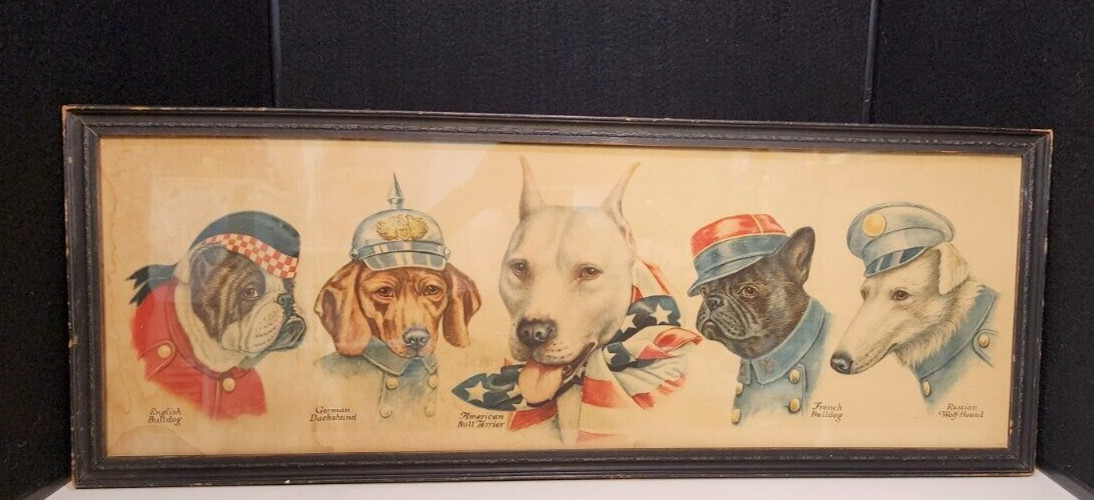 World War I propaganda poster - dog breeds representing their countries ...