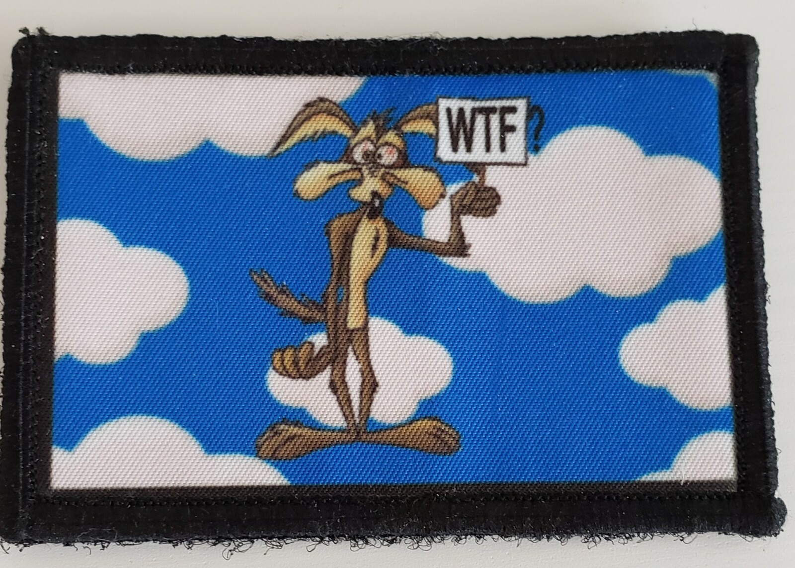 Wile E. Coyote WTF Morale Patch Tactical Army Military USA Looney Tunes 2A for Sale - Celebrity ...
