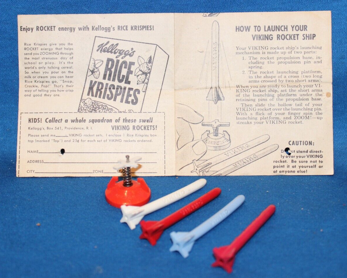 VIKING ROCKET SHIP - KELLOGG\'S RICE KRISPIES CEREAL PREMIUM - 1940s ...