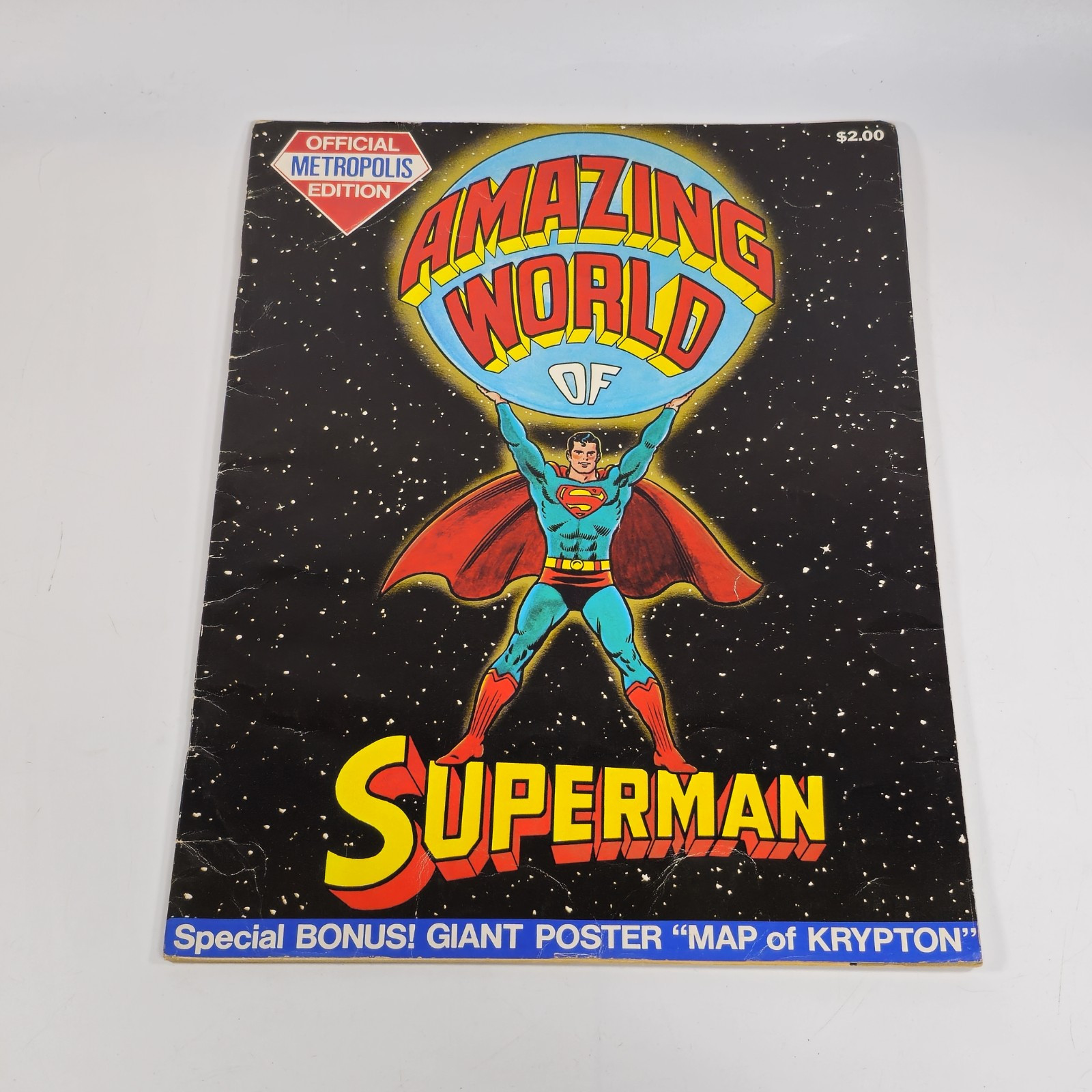 Vintage 1973 Amazing World Of Superman Jumbo Comic w/ Poster Map of ...