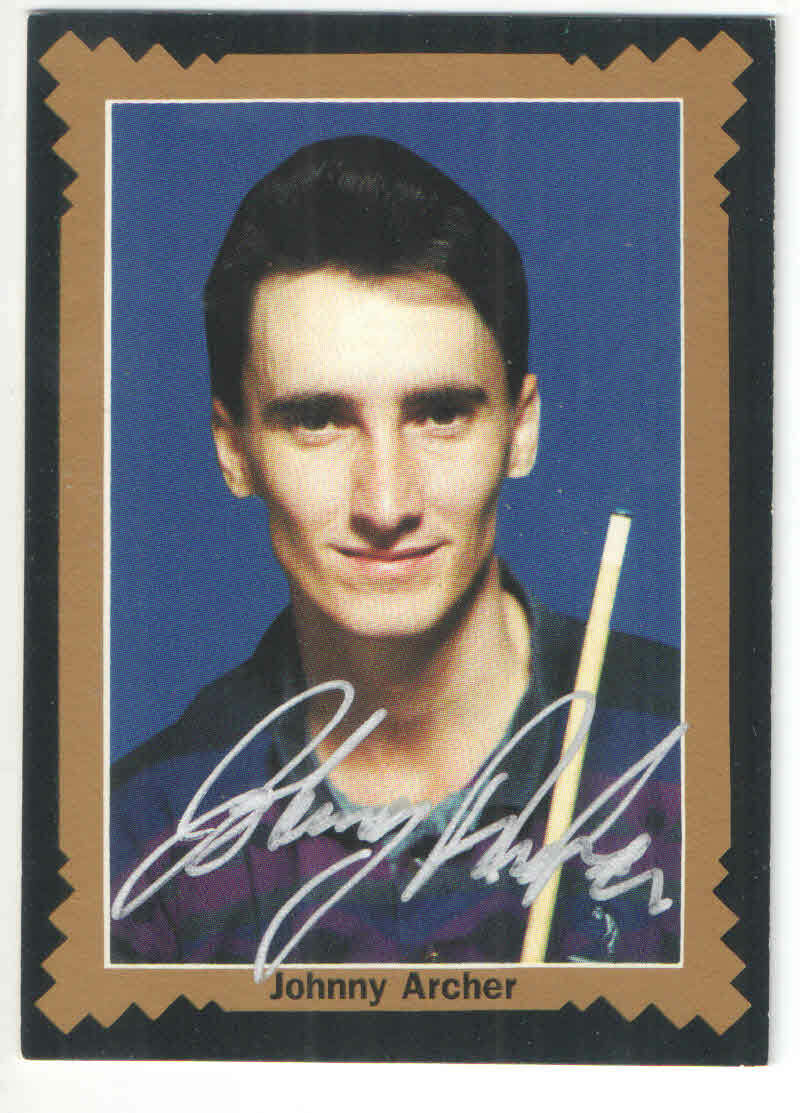 Johnny Archer 1993 Pool World Wide Collectables SIGNED AUTOGRAPHED ...