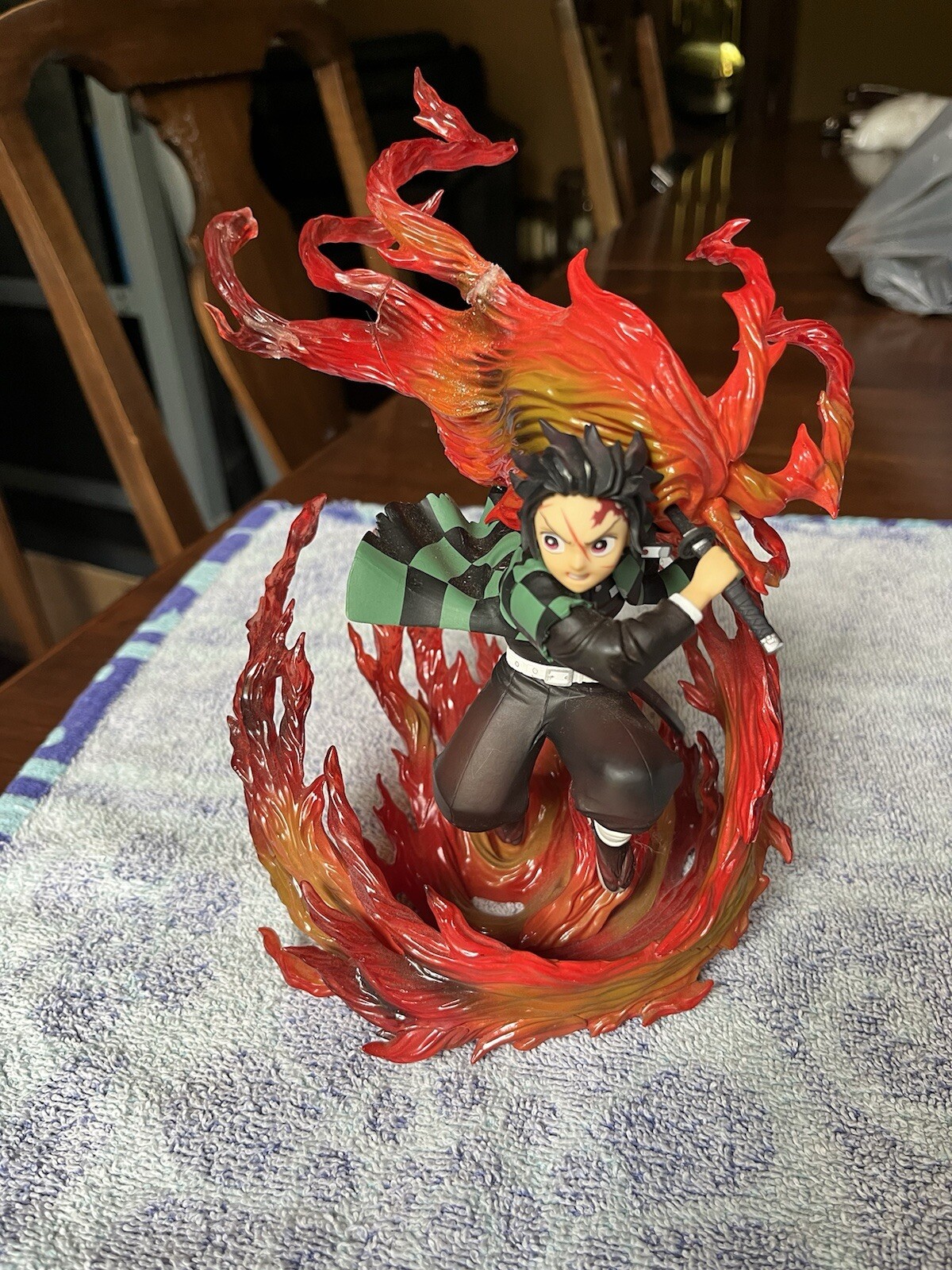 Demon Slayer Kamado Tanjiro Flame Breathing Hinokami Kagura figure for ...