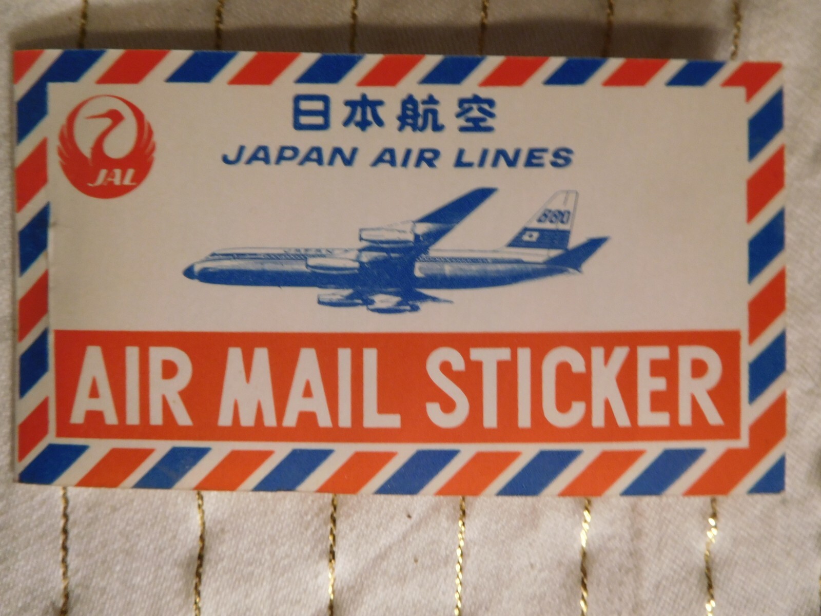 14 Rare Vintage Japan Air Lines Air Mail Stickers in Booklet for Sale ...