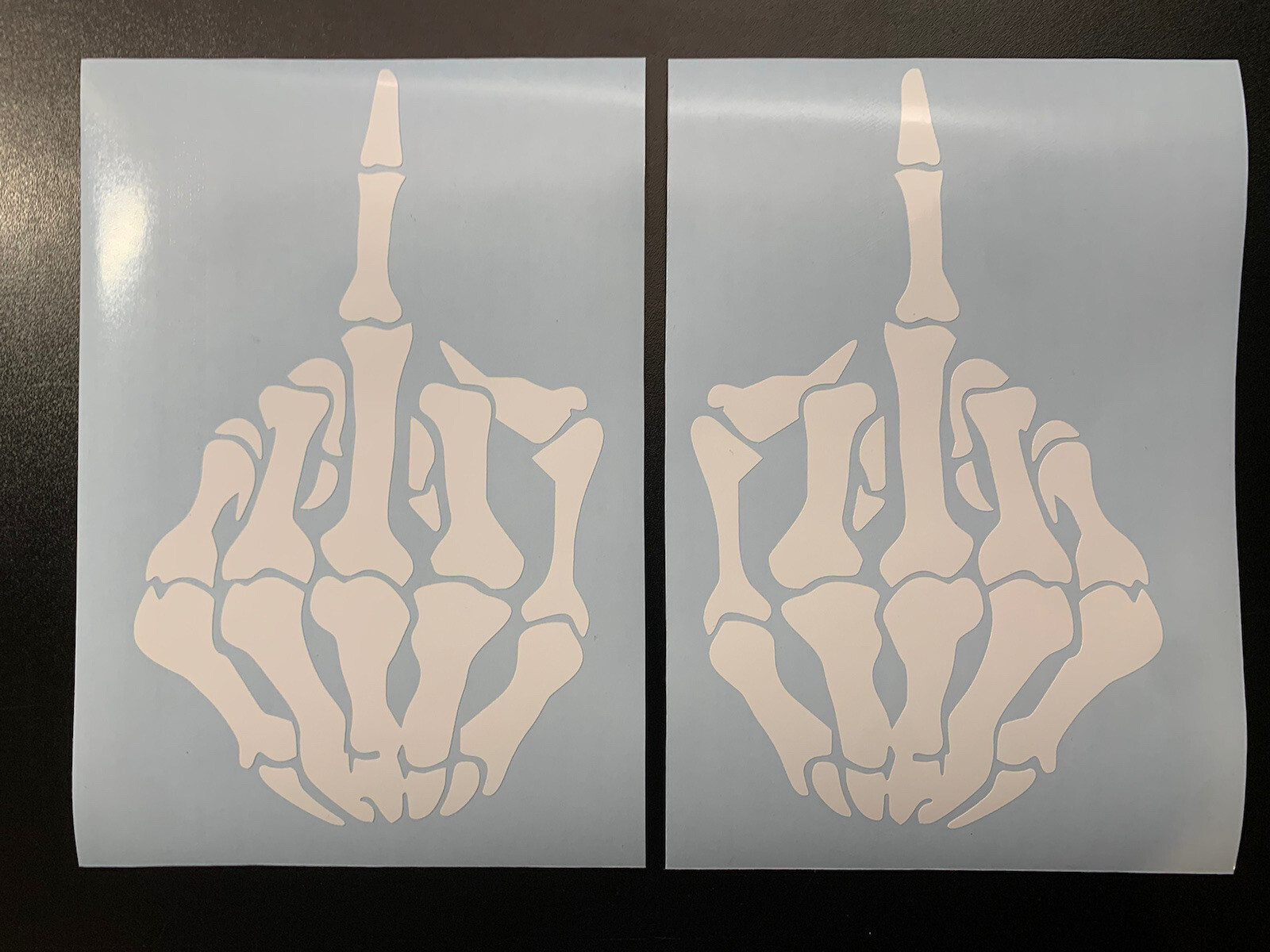 Left And Right Middle Finger Skeleton Decal Set for Sale - Celebrity ...