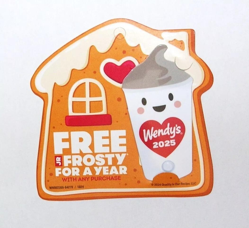 (1) Wendy\'s 2025 Jr Frosty Key Tag: FREE JR FROSTY with any purchase in 2025 for Sale ...