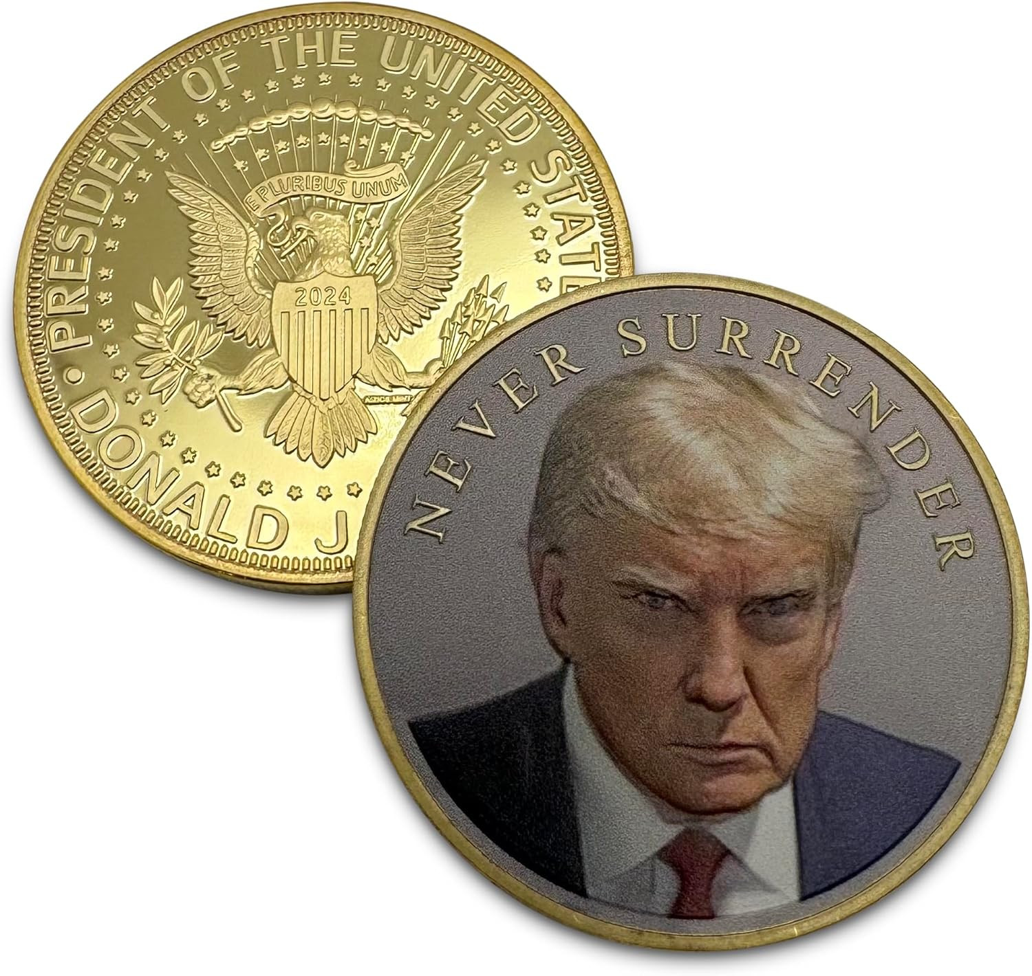 Donald Trump Never Surrender Coin 2024 with Certificate of Authenticity ...