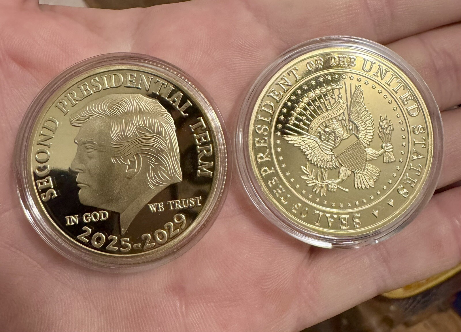 Commemorative Trump Coin Second Term 2025-2029 President Donald Trump ...