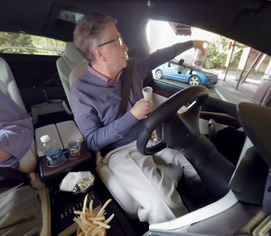 Celebrity Cars BlogBill Gates With A Tesla Model X!? - Celebrity Cars Blog
