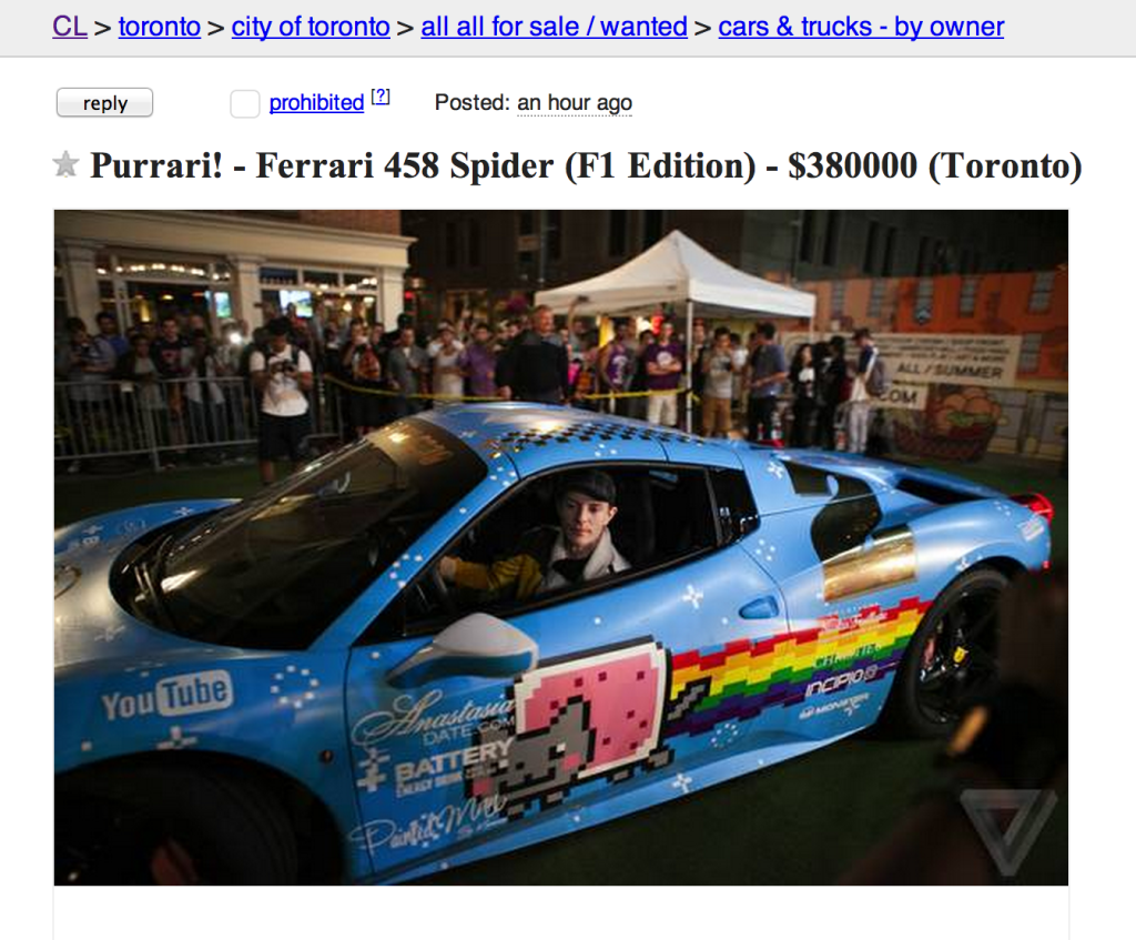 Deadmau5 Puts His Purrari Up For Sale | Celebrity Cars Blog