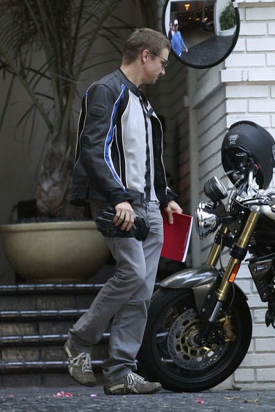Celebrity Cars BlogJeremy Renner Takes Off On His Motorcycle ...