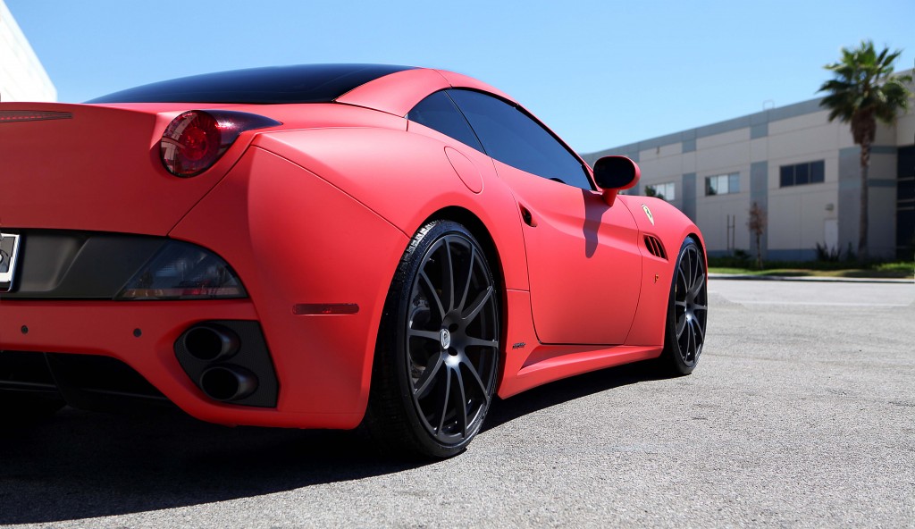 Celebrity Cars BlogTyga’s Matte Red Ferrari California - Celebrity Cars ...