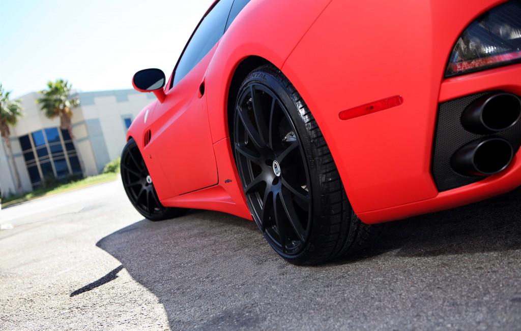 Celebrity Cars BlogTyga’s Matte Red Ferrari California - Celebrity Cars ...
