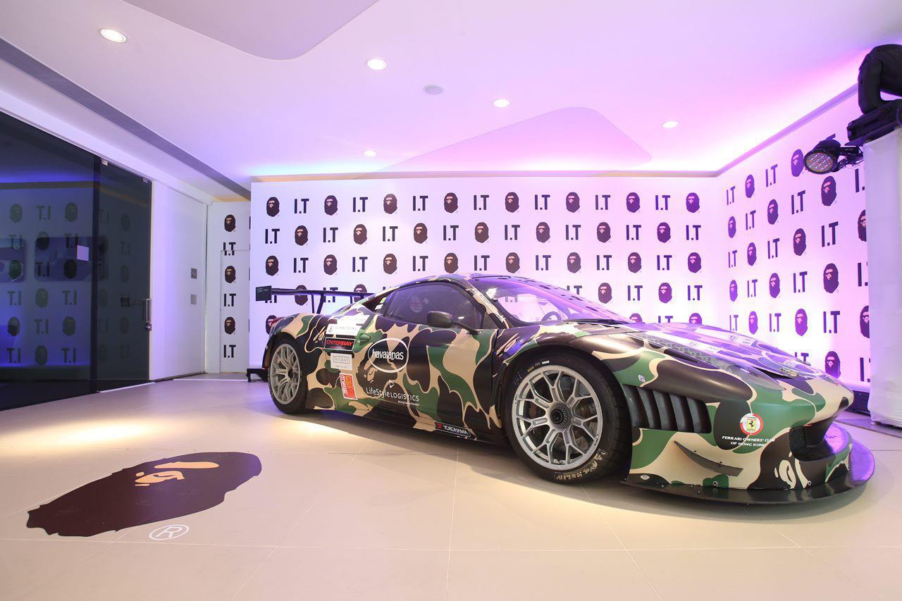 Celebrity Cars BlogBathing Ape Goes Camo Again, This Time on a Ferrari ...